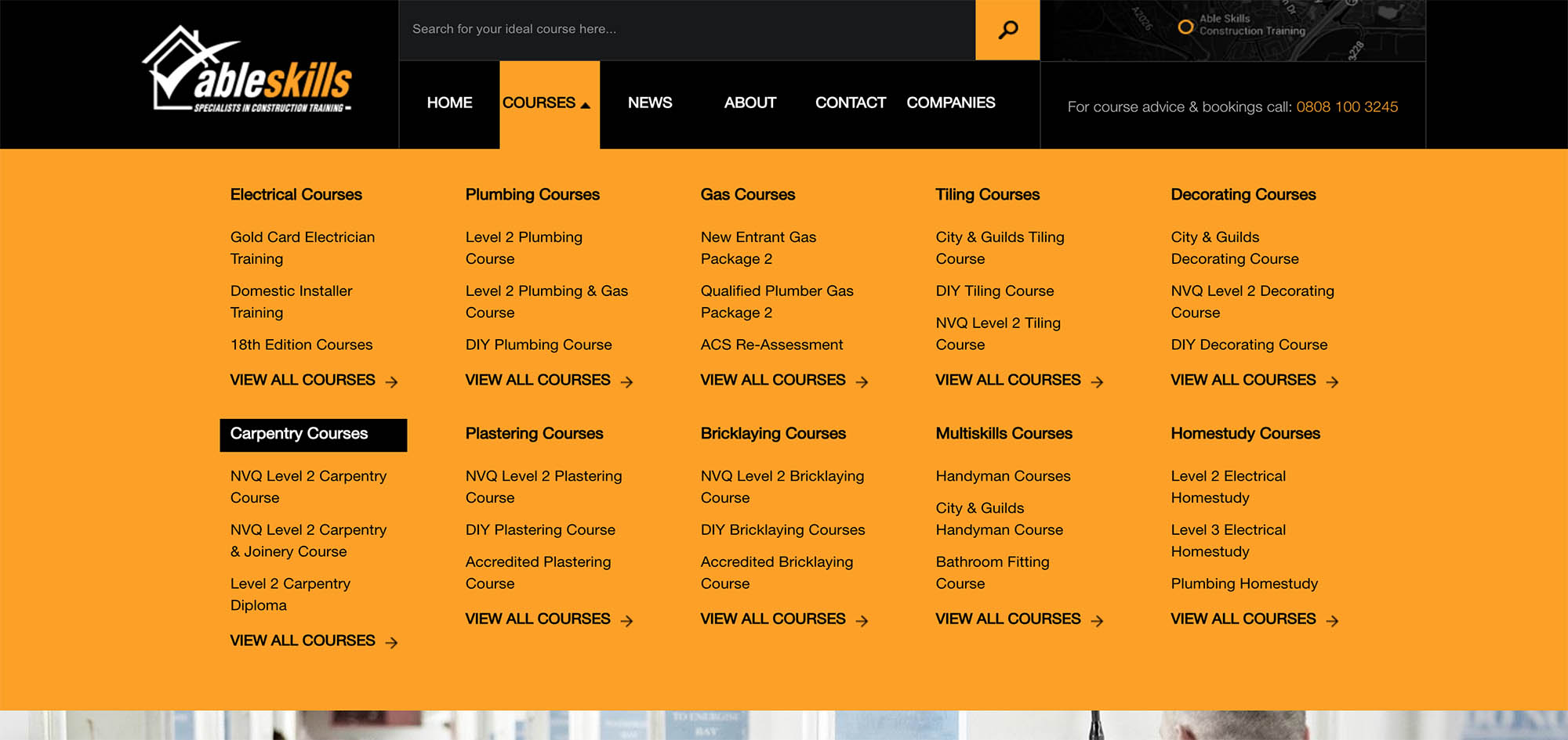 How do you apply for a Carpentry course?